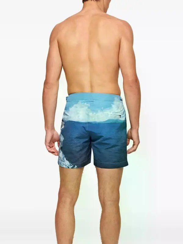 Orlebar Brown Bulldog Hulton Print Swim Shorts - Blue