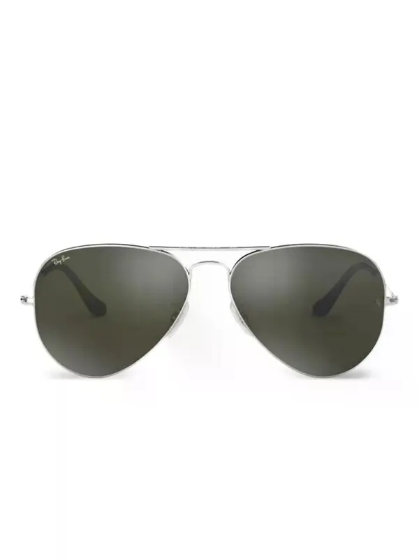 Ray-ban Silver-tone Metal Aviator Sunglasses - Metallic