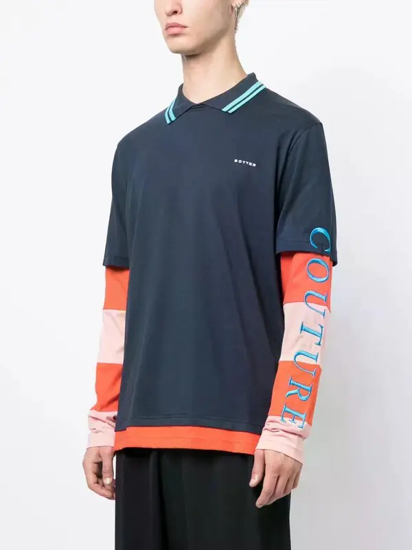 BOTTER Layered-effect Logo-embroidered T-shirt