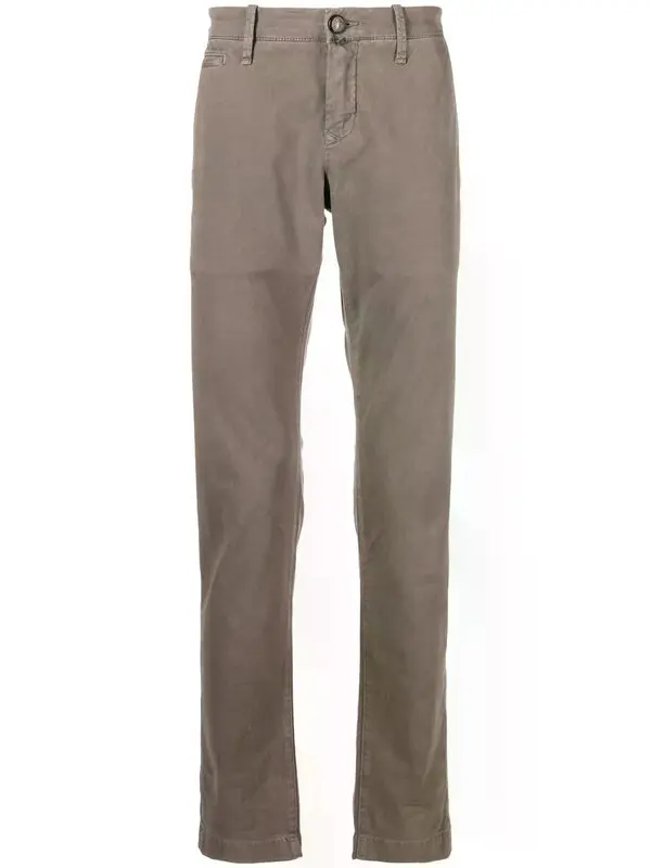 Jacob Cohen Slim-cut Stretch-cotton Trousers - Neutrals
