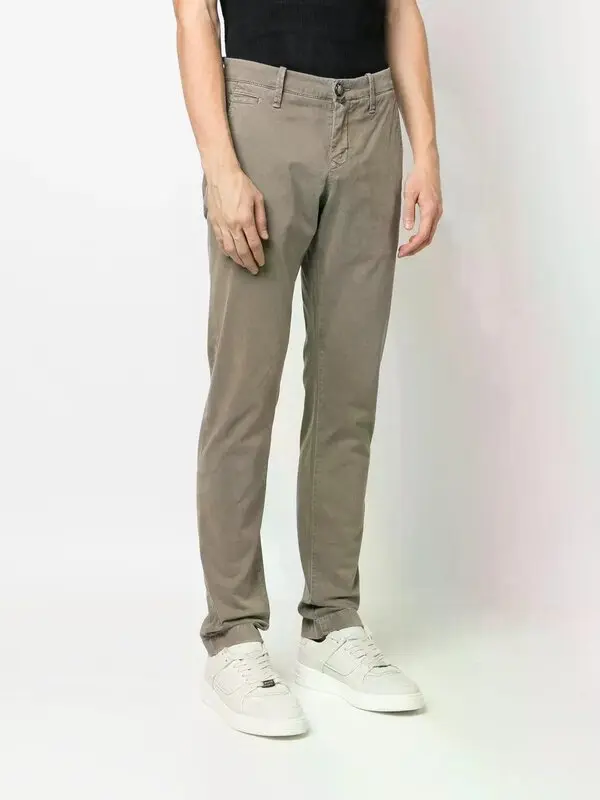 Jacob Cohen Slim-cut Stretch-cotton Trousers - Neutrals