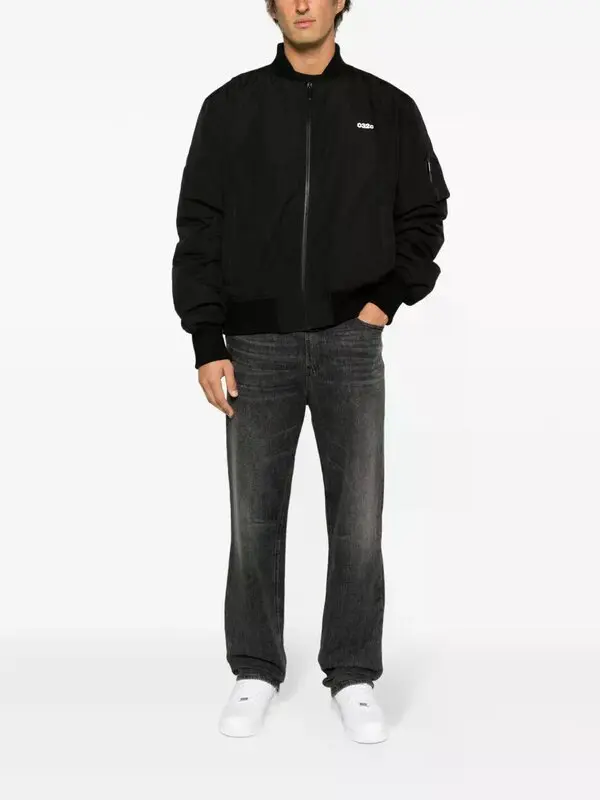 032C Logo Print Zip-up Bomber Jacket