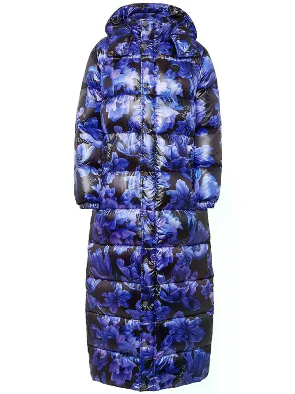 Philipp Plein Floral-print Feather Down Jacket