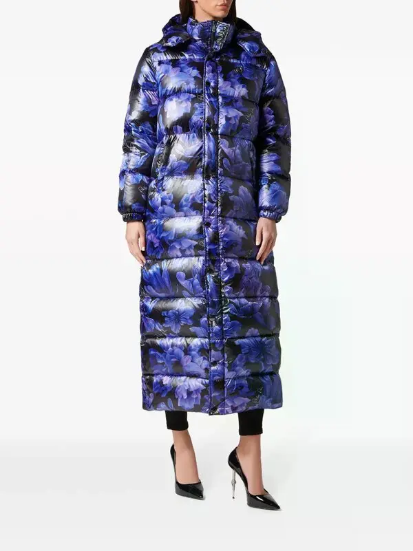 Philipp Plein Floral-print Feather Down Jacket