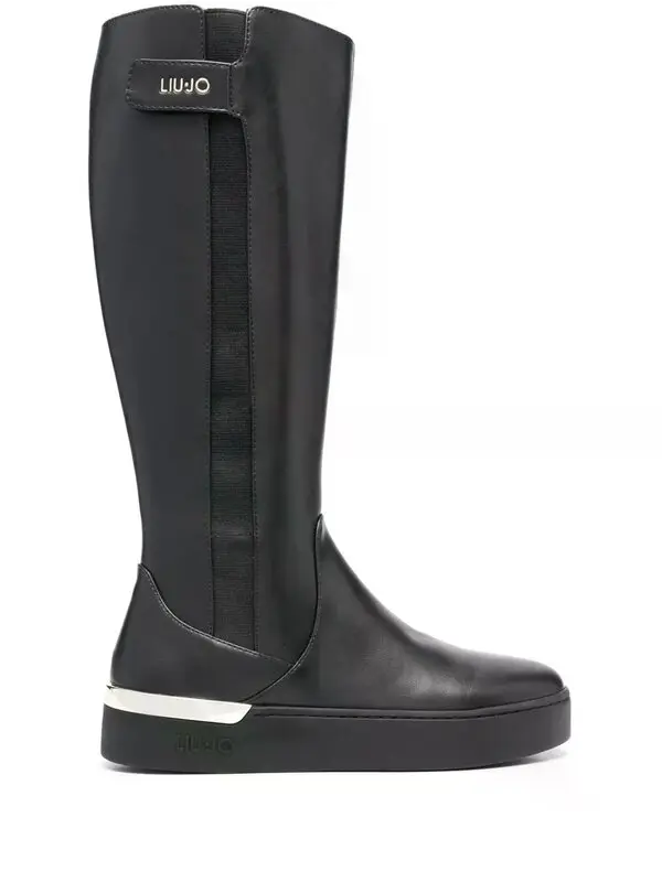 Liu Jo Silvia 89 Logo Print Knee-high Boots