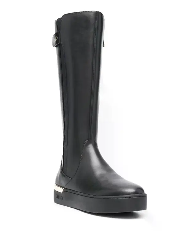 Liu Jo Silvia 89 Logo Print Knee-high Boots