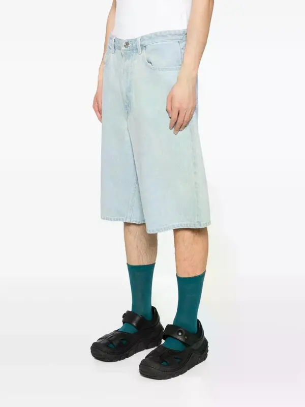 AAPE BY *A BATHING APE Light Wash Denim Shorts