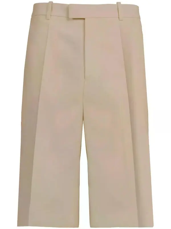 FERRAGAMO Pressed Crease Bermuda Shorts - Neutrals