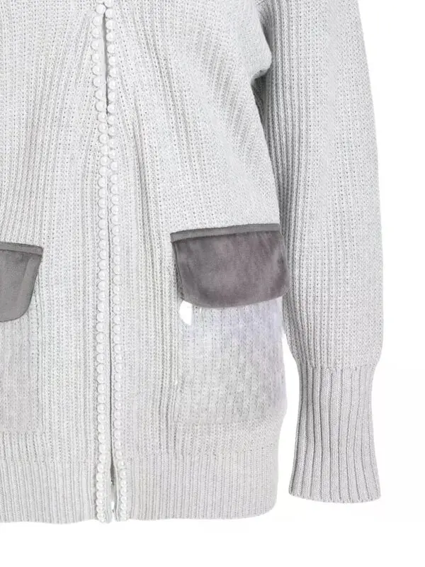 IZAAK AZANEI Cotton Cardigan - Grey