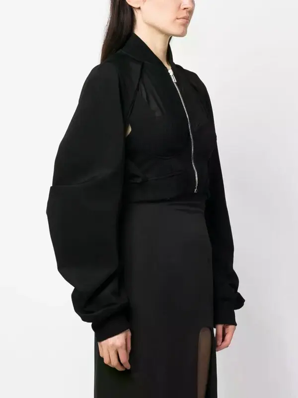 ALESSANDRO VIGILANTE Cropped Bomber Jacket With Cut-out Detailing