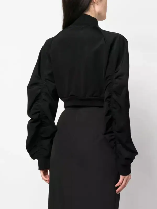 ALESSANDRO VIGILANTE Cropped Bomber Jacket With Cut-out Detailing
