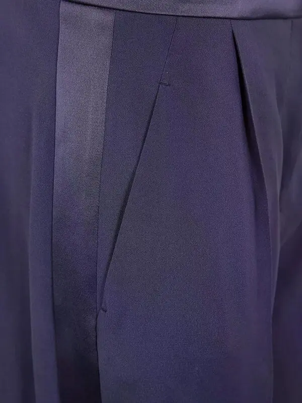 Alberta Ferretti Satin-trim Trousers