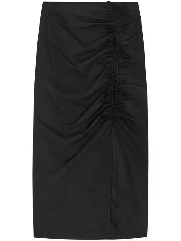GANNI Draped Mid-rise Midi Dress