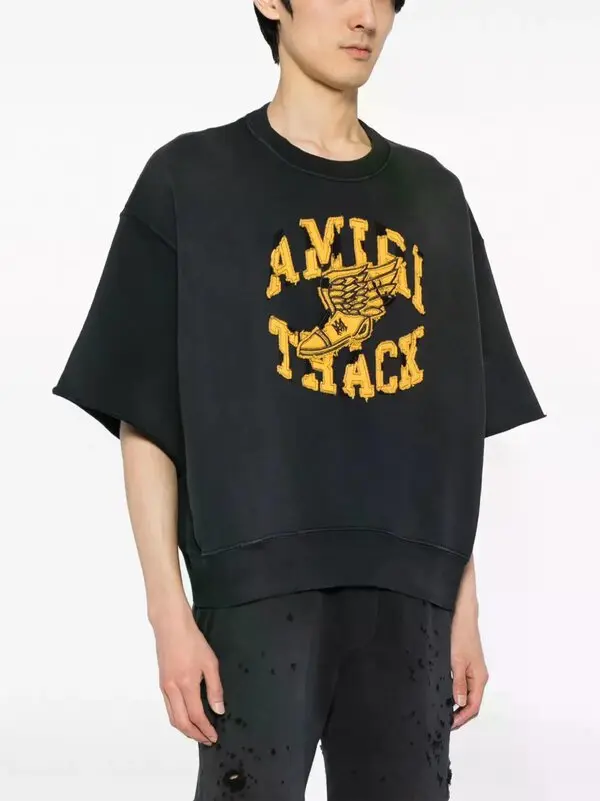Amiri Logo-appliqué Cotton Sweatshirt