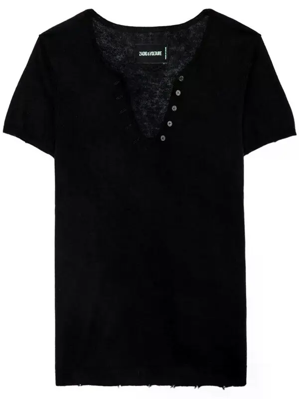 Zadig&Voltaire Celsy Cashmere Top - Black