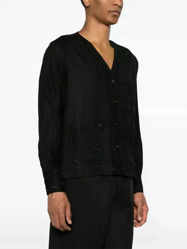 BODE Dumas Floral-embroidered Twill Overshirt