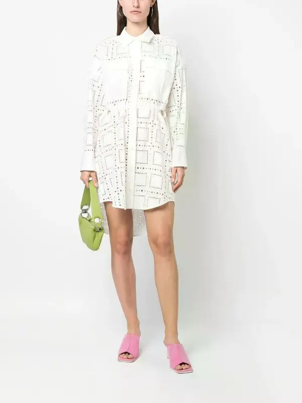 MSGM Broderie Anglaise Shirt Dress
