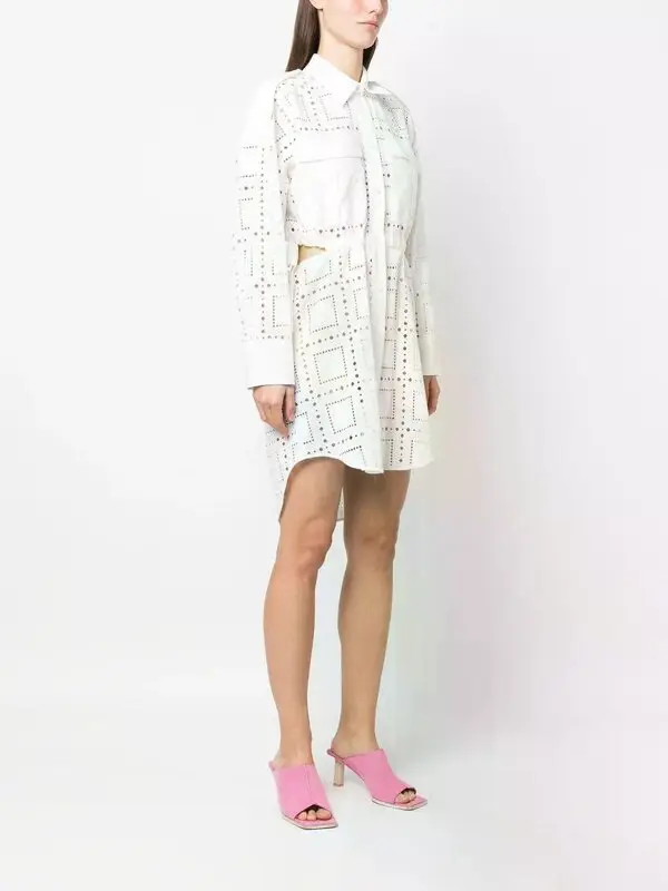 MSGM Broderie Anglaise Shirt Dress