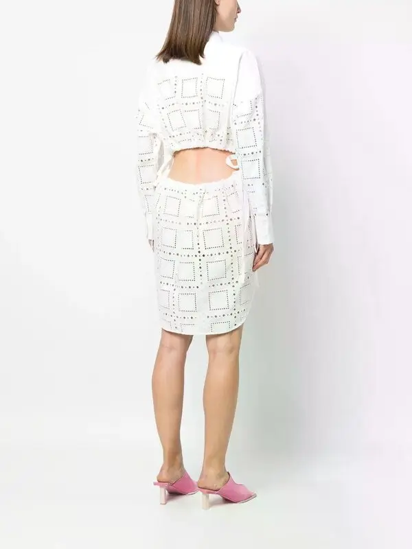 MSGM Broderie Anglaise Shirt Dress