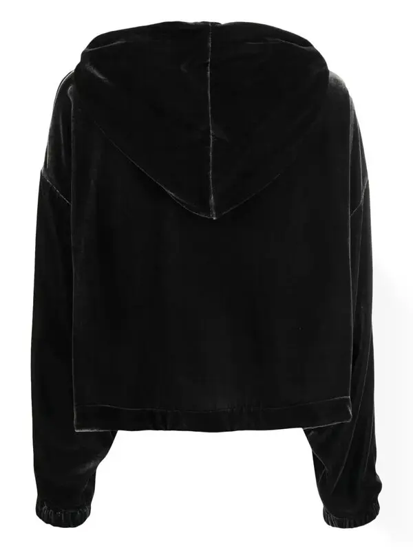 Aspesi Velvet Drawstring Hoodie