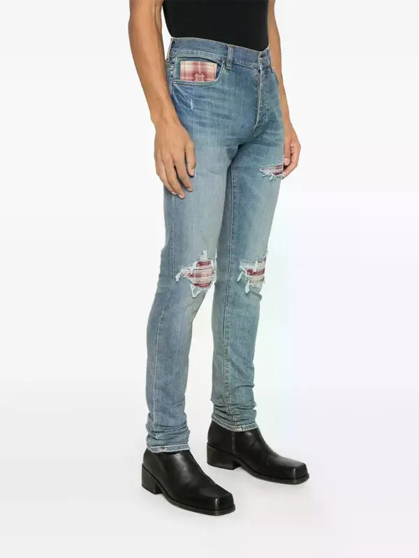 Amiri Plaid Detail Jeans