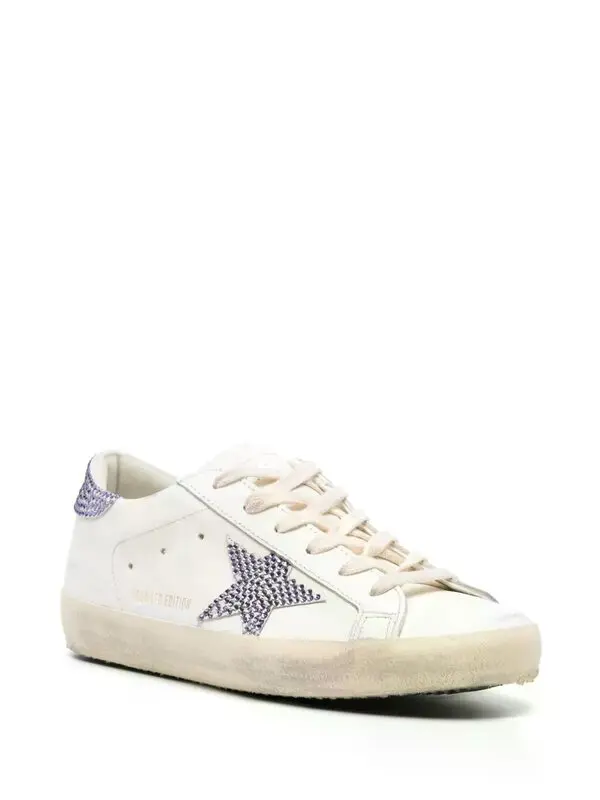 GOLDEN GOOSE Super-star Embellished Leather Sneakers