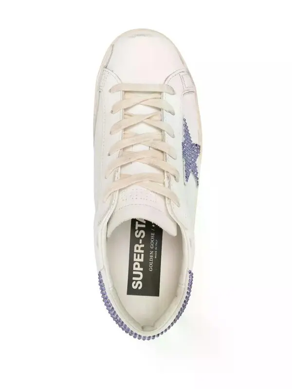 GOLDEN GOOSE Super-star Embellished Leather Sneakers