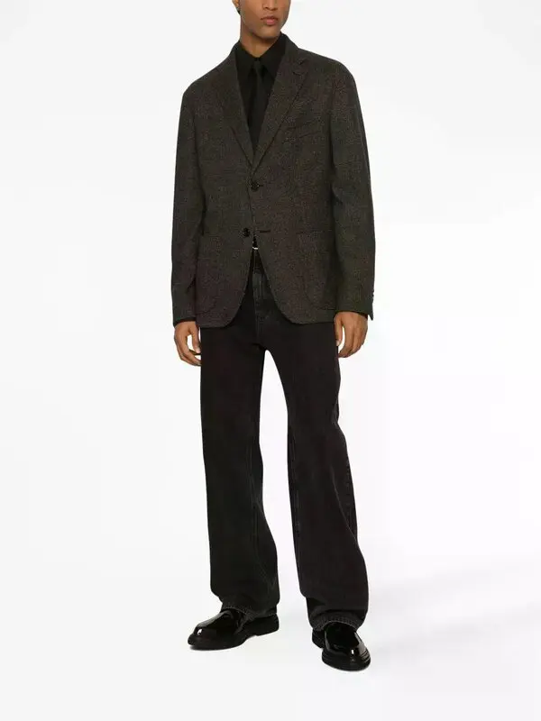 Dolce & Gabbana Prince Of Wales Check Pattern Blazer - Black