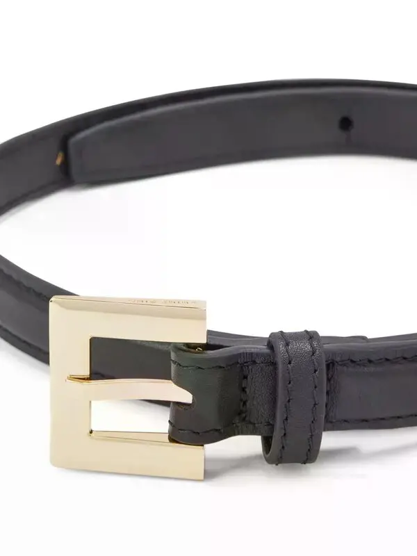 ANINE BING Leather Belt With Buckle