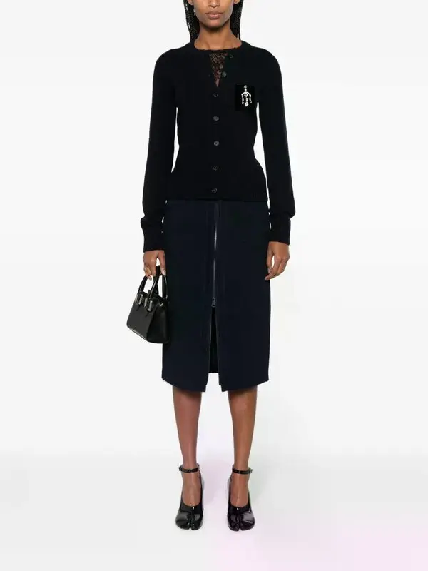 N°21 Zip-up Midi Pencil Skirt