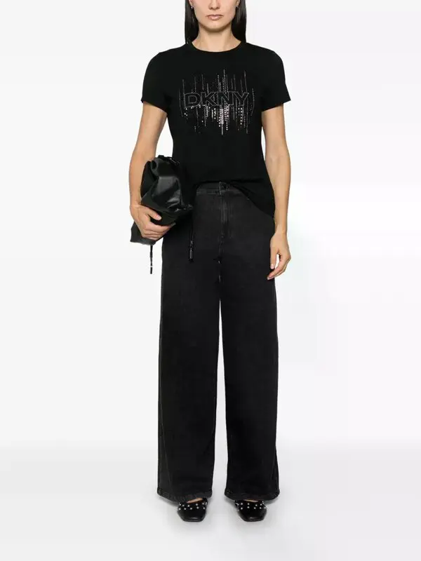 Dkny Logo Embellished Crewneck T-shirt