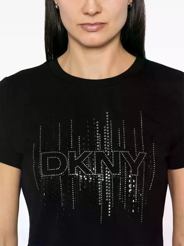 Dkny Logo Embellished Crewneck T-shirt