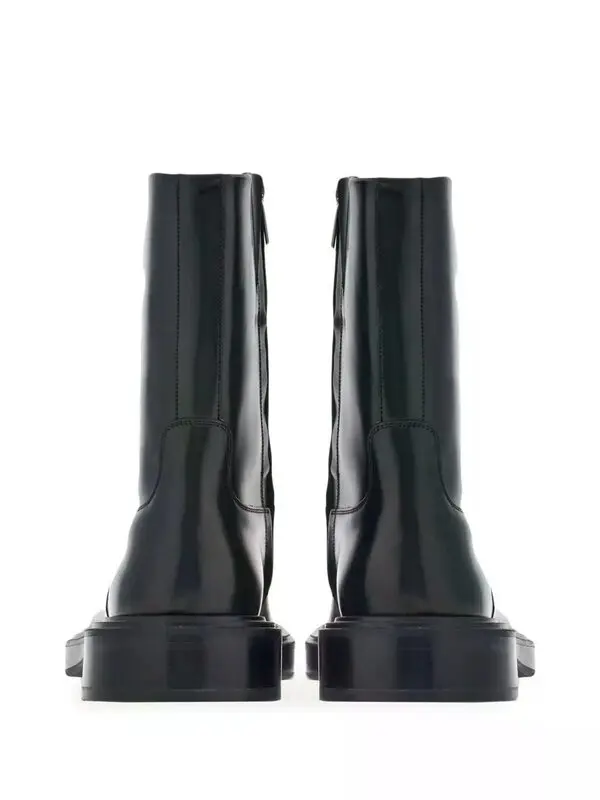 FERRAGAMO Panelled Patent-leather Ankle Boots
