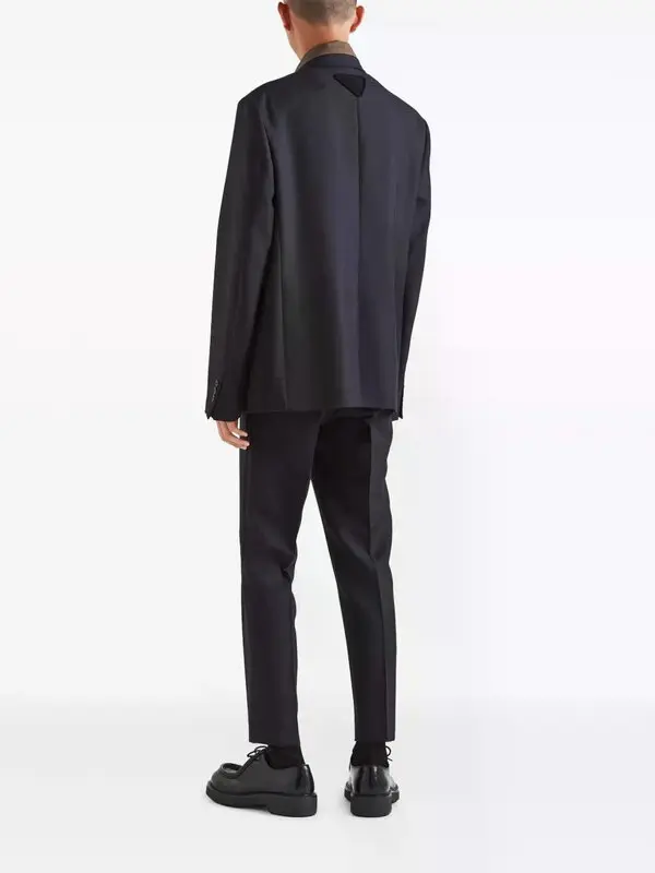 Prada Detachable-collar Wool Blazer