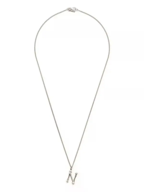 Emanuele Bicocchi Sterling Letter N Pendant Necklace