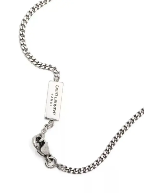 Saint Laurent Logo Detail Curb Chain Bracelet