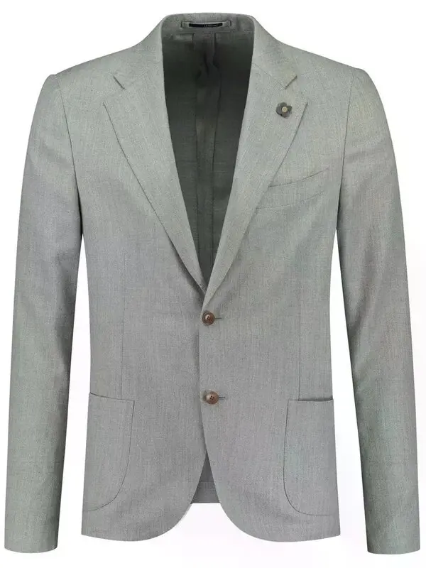 LARDINI Brooch-detail Single-breasted Blazer