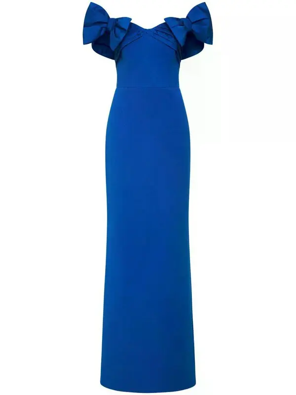Rebecca Vallance Antonella Off-shoulder Gown - Blue