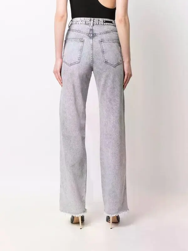 Philipp Plein Crystal-embellished Wide Leg Jeans