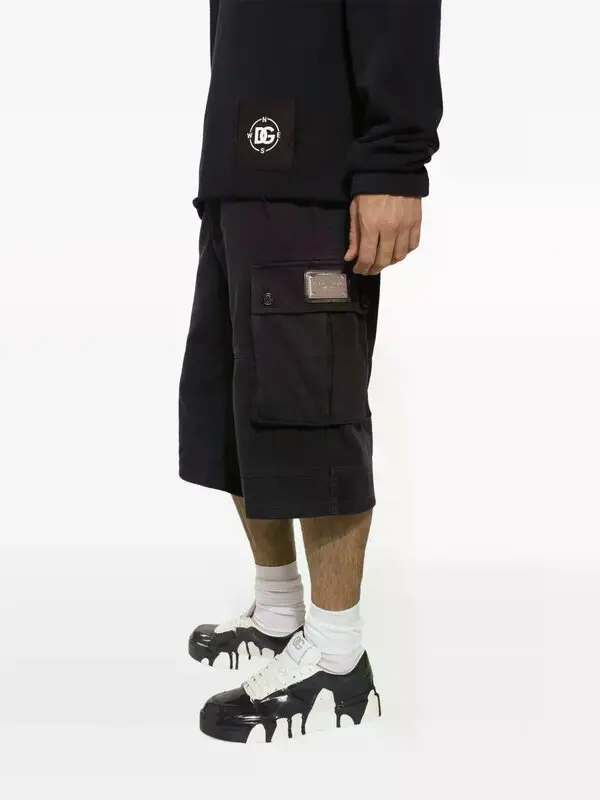 Dolce & Gabbana Logo Appliqué Cargo Shorts