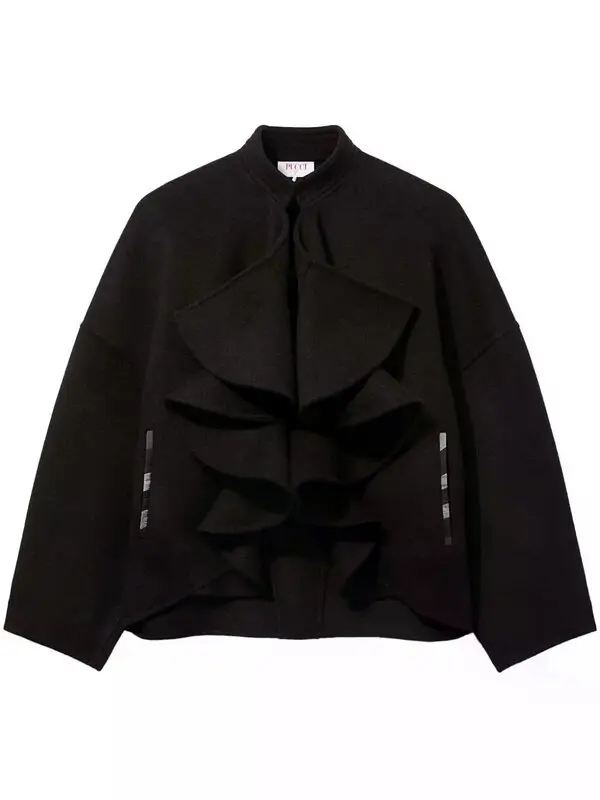 Emilio Pucci Ruffled-placket Wool Jacket