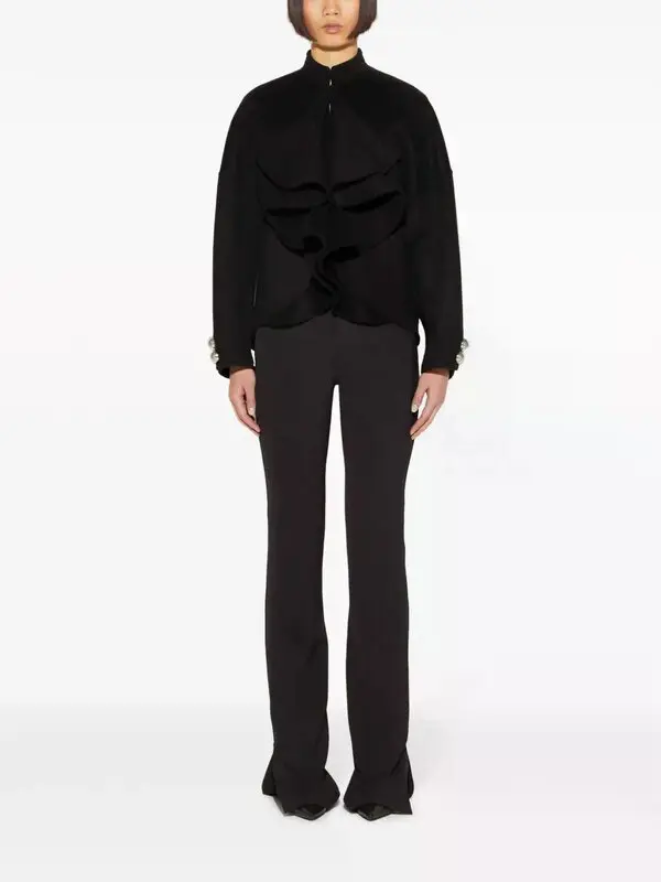 Emilio Pucci Ruffled-placket Wool Jacket