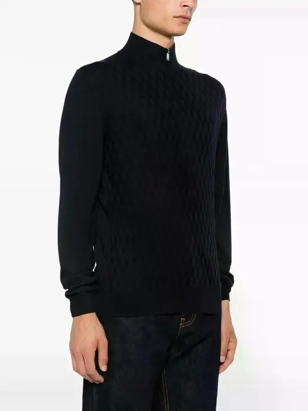 Fedeli Virgin Wool Jacquard Pullover
