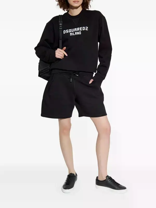 Dsquared2 Printed Track Shorts - Black