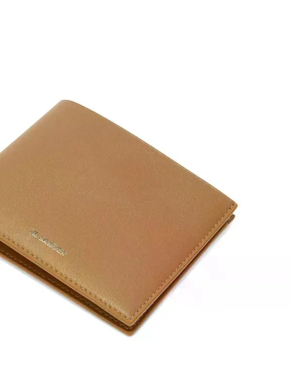 JIL SANDER Leather Bi-fold Wallet - Brown