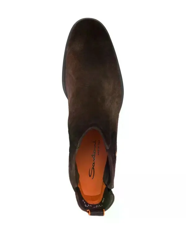 Santoni Suede Chelsea Boots - Brown