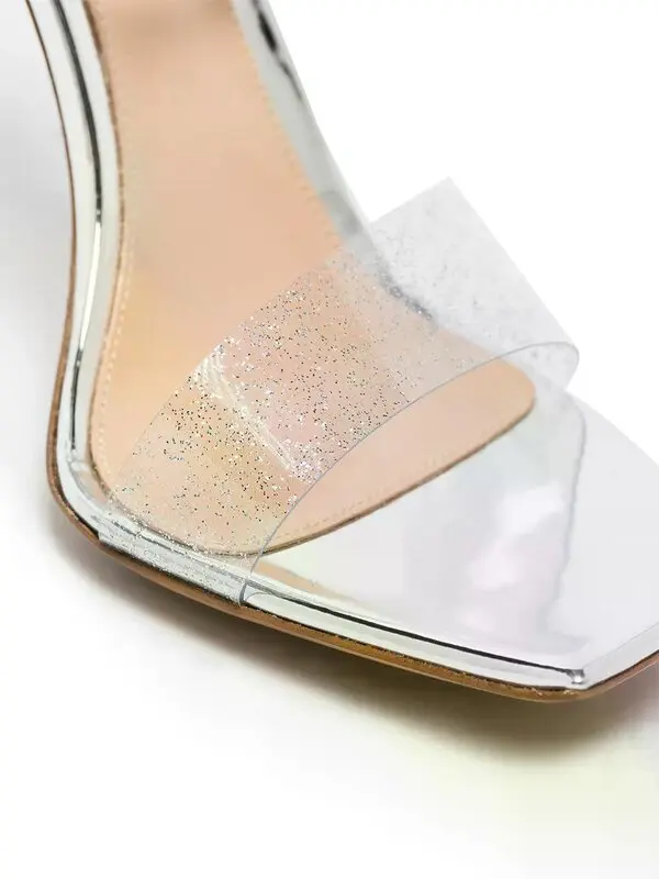 GIANVITO ROSSI Odyssey Glitter-embellished High Block Heel Sandals