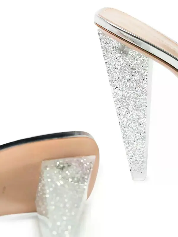 GIANVITO ROSSI Odyssey Glitter-embellished High Block Heel Sandals