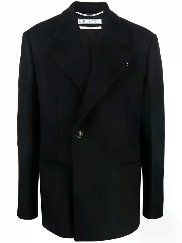 Off-White Double-breasted Short Coat