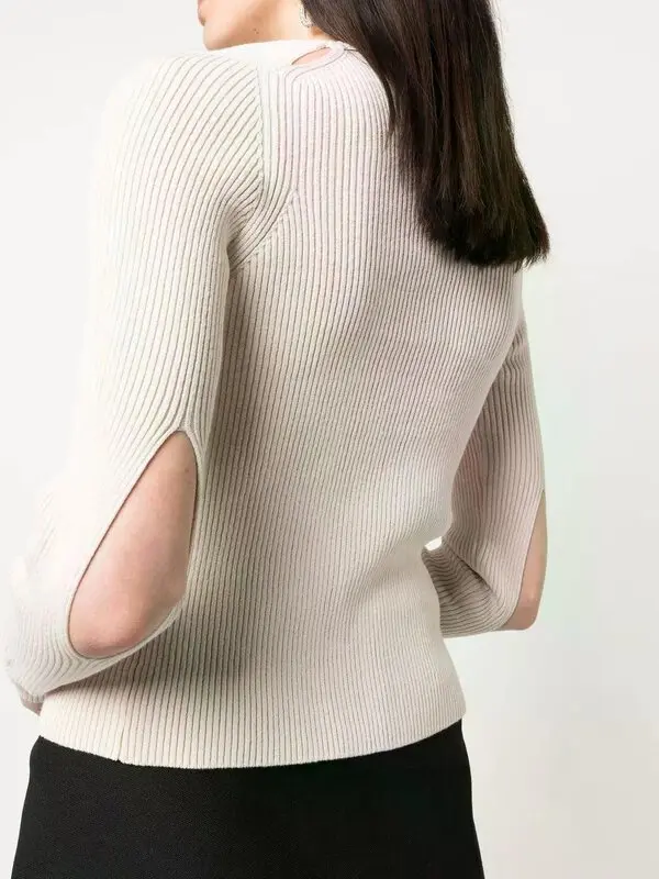 Fendi Ribbed Cotton-blend Cardigan
